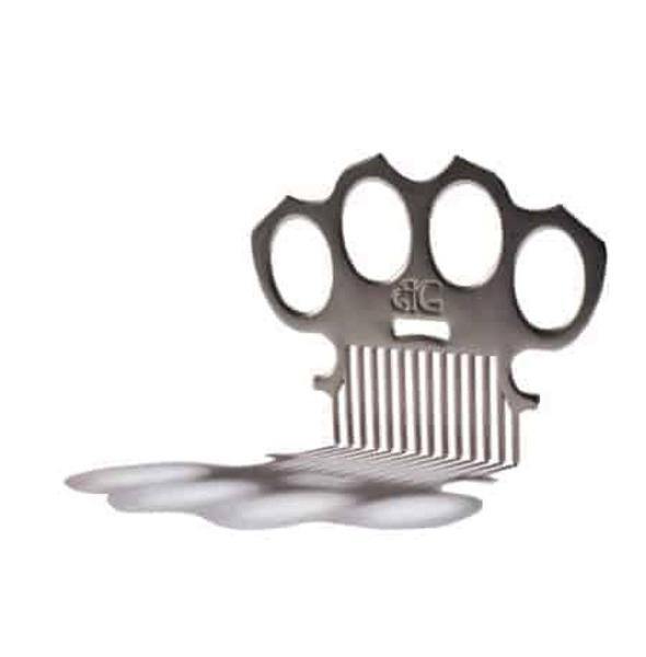 Brass Knuckles Metal Beard Comb – The Gallant Way